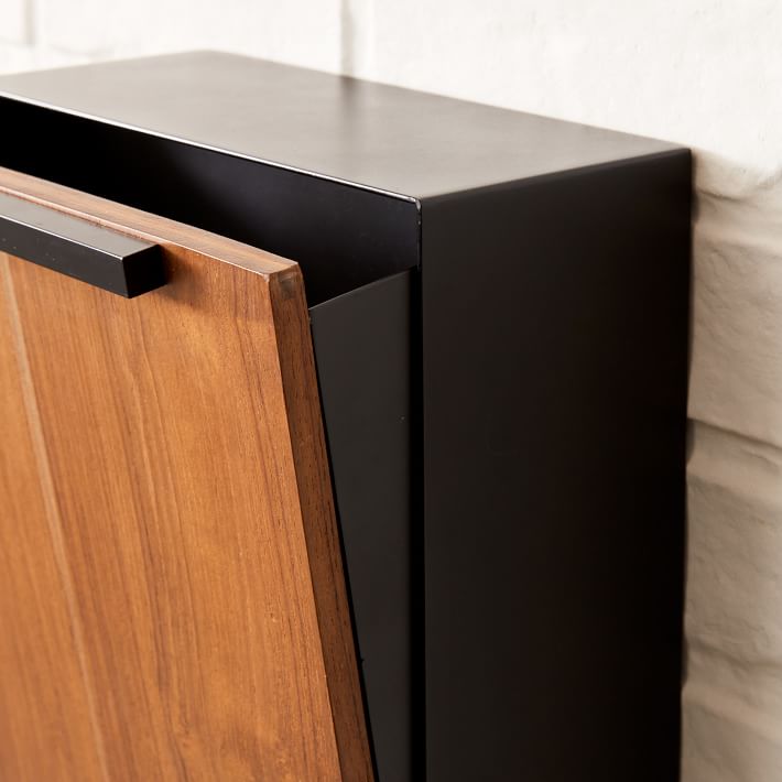 Modern Steel & Teak Mailbox | West Elm
