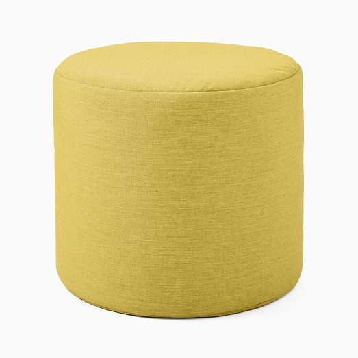 Sunbrella Indoor/Outdoor Canvas Pouf | West Elm