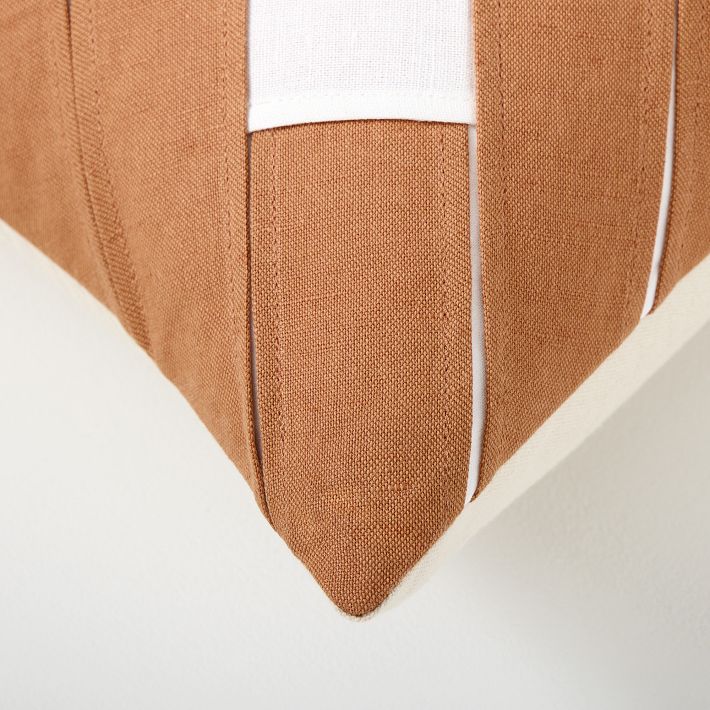 Linen Strap Weave Pillow Cover | West Elm