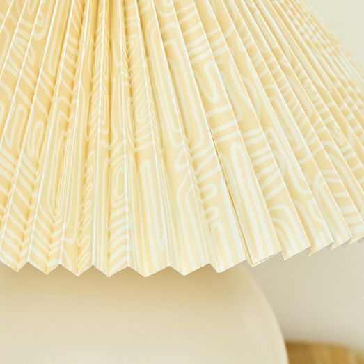 Metal Sphere Table Lamp & Pleated Shade (18") | West Elm
