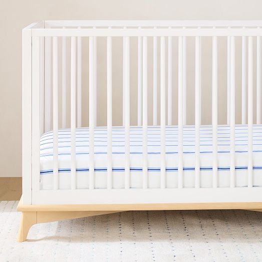 Pop Stripe Crib Fitted Sheet | West Elm