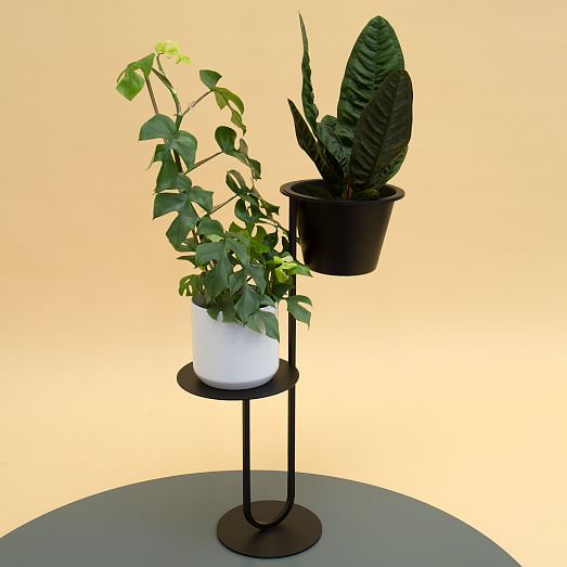 Amigo Modern Indoor/Outdoor Two-Tier Plant Stand | West Elm