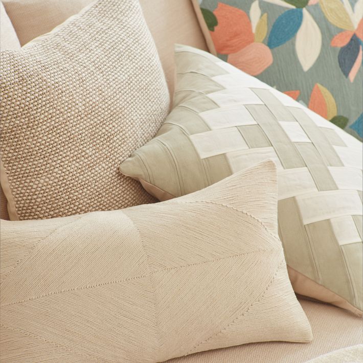 Linen Strap Weave Pillow Cover | West Elm