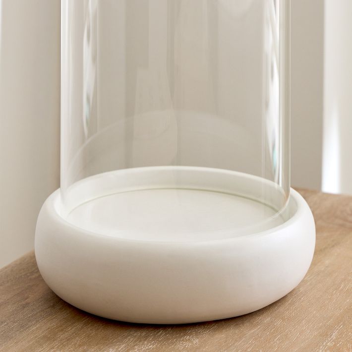 Pure White Ceramic Hurricanes | West Elm