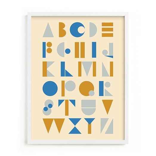 Mod Alphabet Framed Wall Art by Minted for West Elm Kids | West Elm
