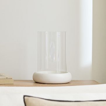 Pure White Ceramic Hurricanes | West Elm