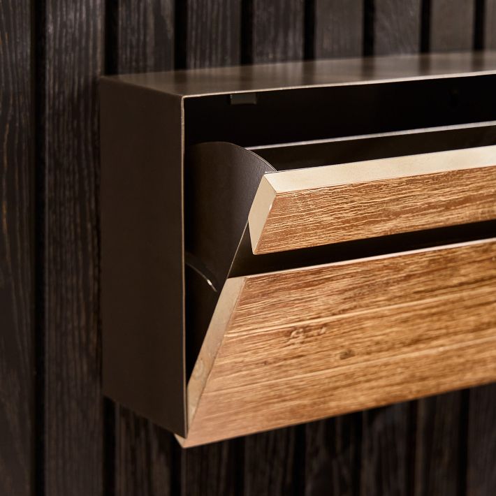 Portside Wood & Metal Mailbox | West Elm