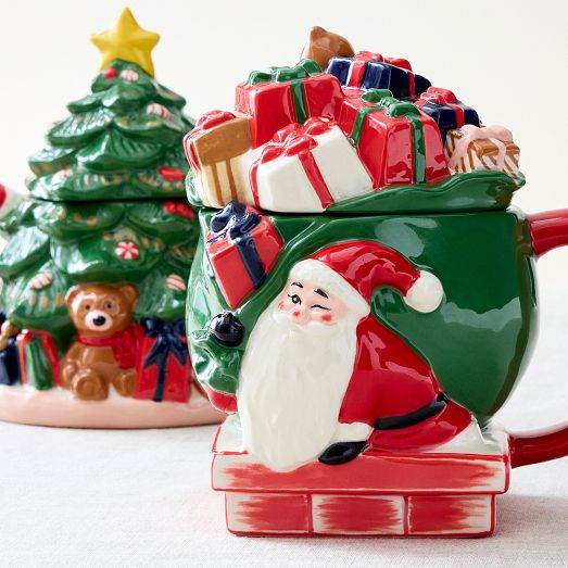 Lidded Figural Christmas Mug | West Elm
