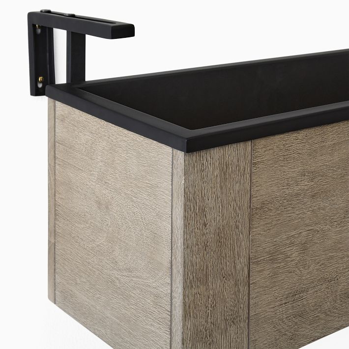 Portside Wood Railing Planter | West Elm