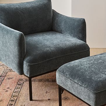 Penn Chair & Ottoman Set | West Elm