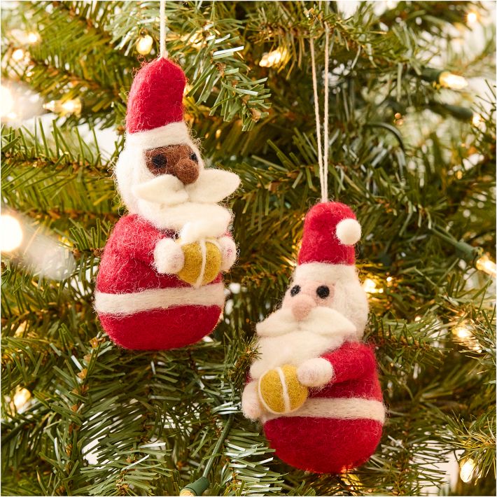 Felt Santa & Present Ornament | West Elm