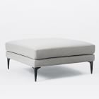 Andes Leather Ottoman | West Elm