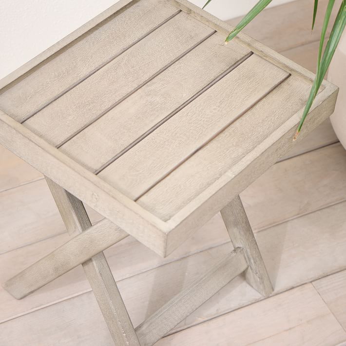 Portside Wood 2-Tier Plant Stand & Tray Table | West Elm