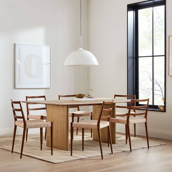 Anton Metal Plinth Dining Table (72", 86") | West Elm