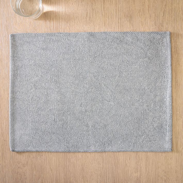 Textured Canvas Cotton Placemat Sets | West Elm