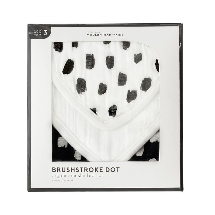 Organic Brushstroke Dot Bib Set | West Elm