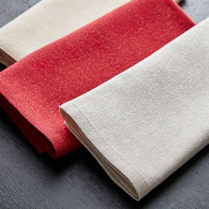 Metallic Lurex Linens Napkin Sets | West Elm