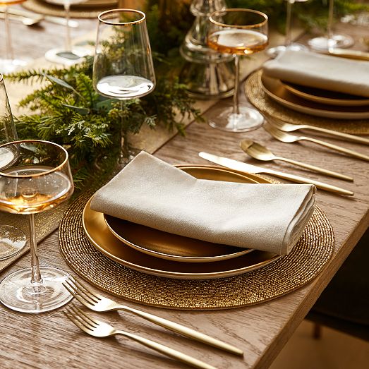 Metallic Lurex Linens Napkin Sets | West Elm