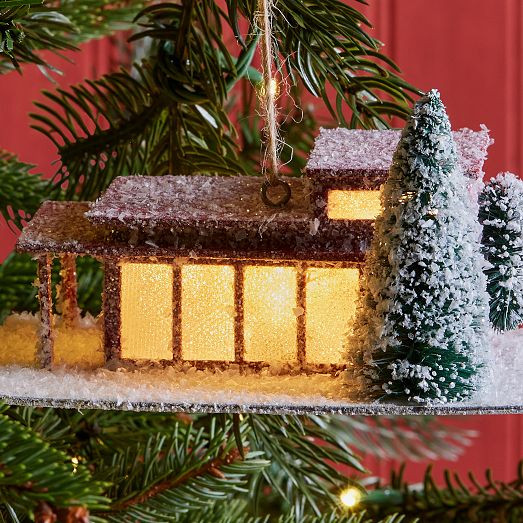 Mid-Century Paper House Ornament | West Elm