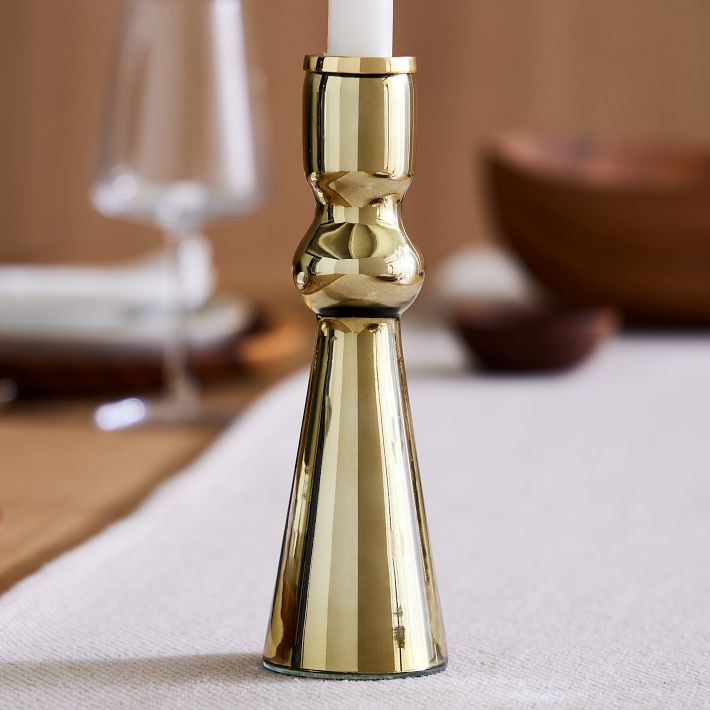 Modern Mercury Glass Taper Holders | West Elm