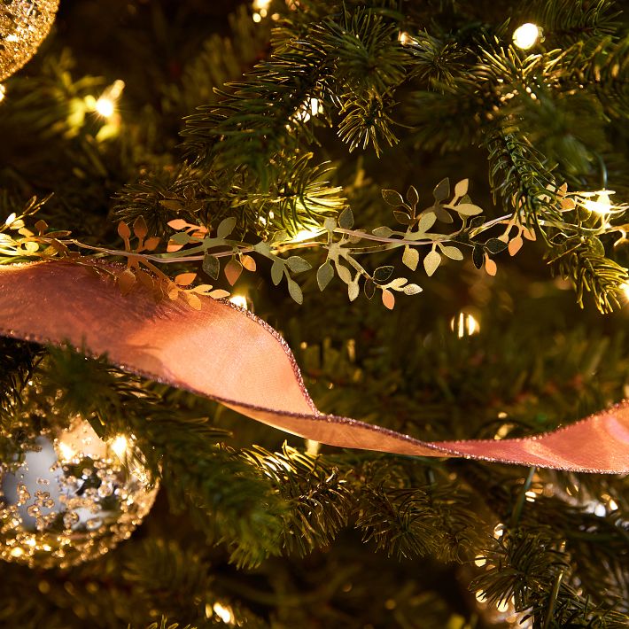 LED Metal Leaf Garland | West Elm