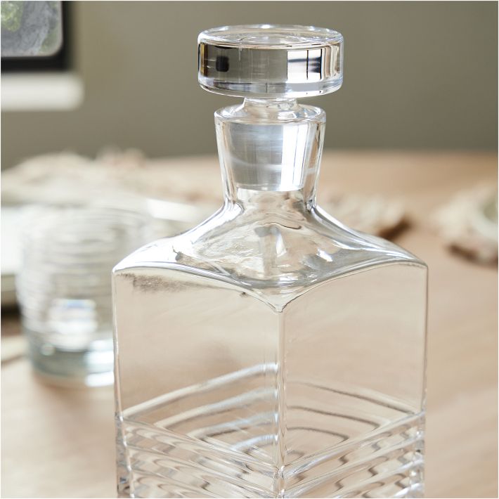 Hoops Glass Decanter | West Elm
