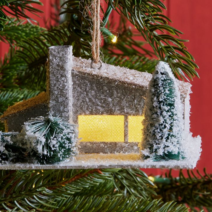 Mid-Century Paper House Ornament | West Elm