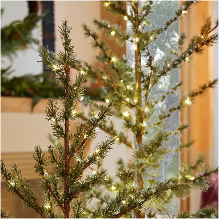 Pre-Lit Faux Blue Spruce Tree w/ Burlap Base | West Elm