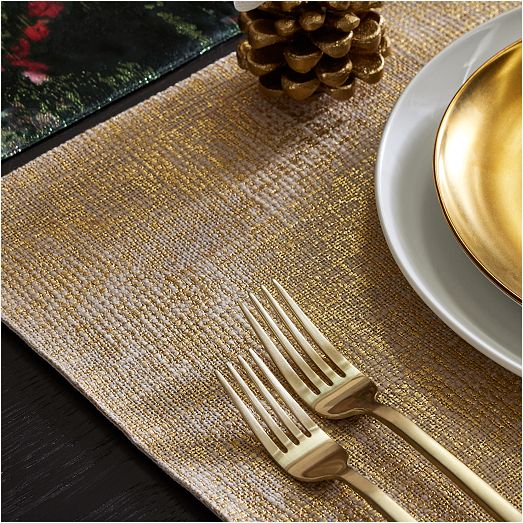 Metallic Foil Linens Placemat Sets | West Elm