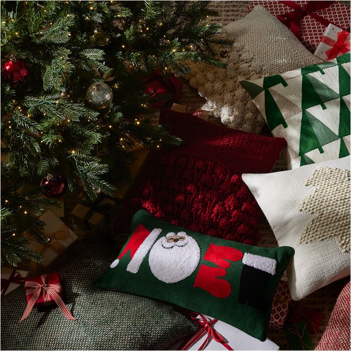 Crewel Colorblock Trees Pillow Cover | West Elm