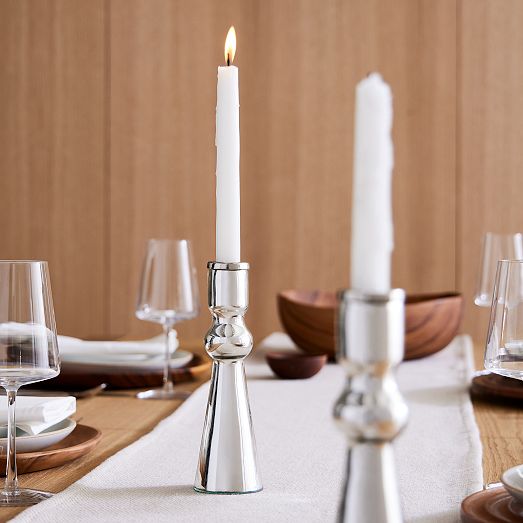Modern Mercury Glass Taper Holders | West Elm