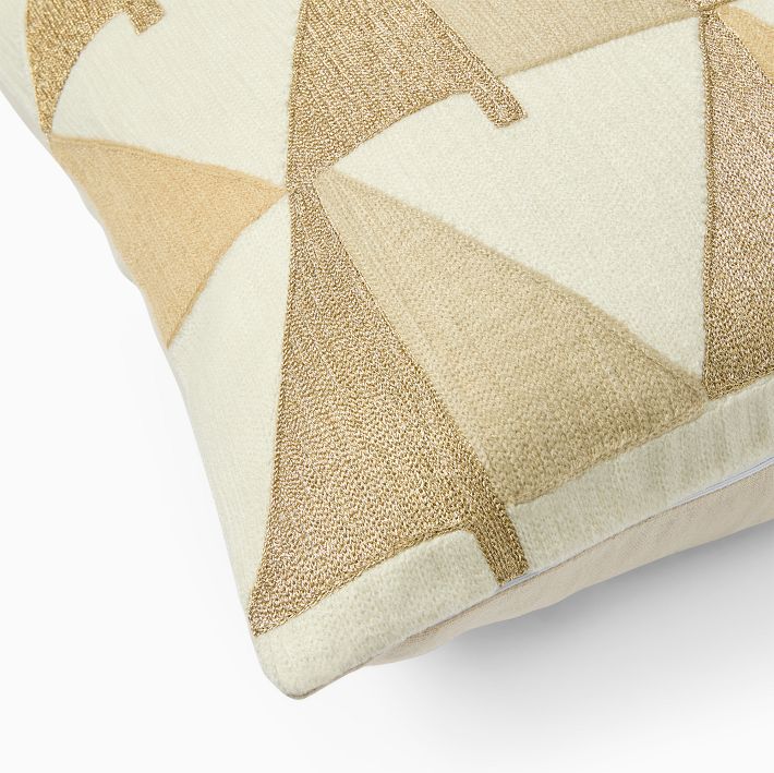 Crewel Colorblock Trees Pillow Cover | West Elm