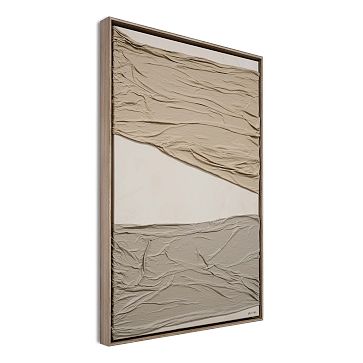 Wrapped Earth Tones Dimensional Framed Canvas Wall Art | West Elm