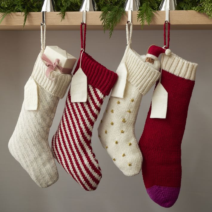 Red Knit Stocking | West Elm