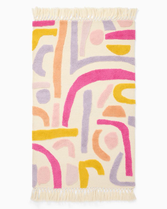 Modern Shapes Easy Care Shag Rug | West Elm