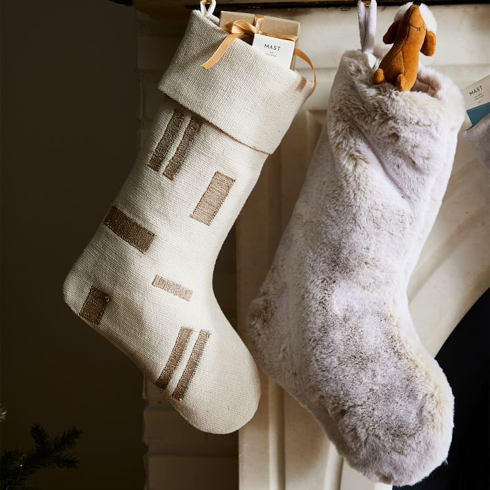 Geo Embroidered Stocking | West Elm