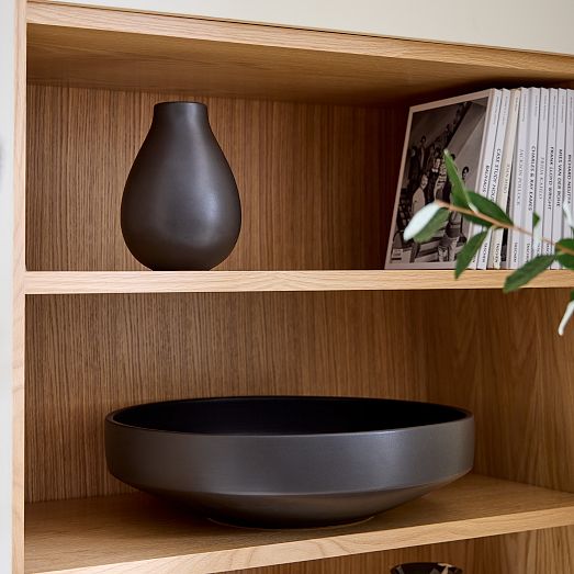 Pure Black Matte Ceramic Vases | West Elm