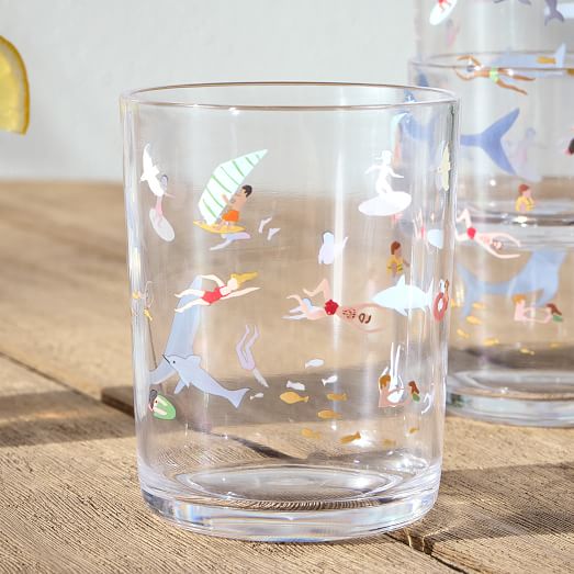 Summer Activities Acrylic Drinking Glasses (Set of 4) | West Elm