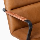 Cooper Mid-Century High-Back Leather Swivel Office Chair | West Elm