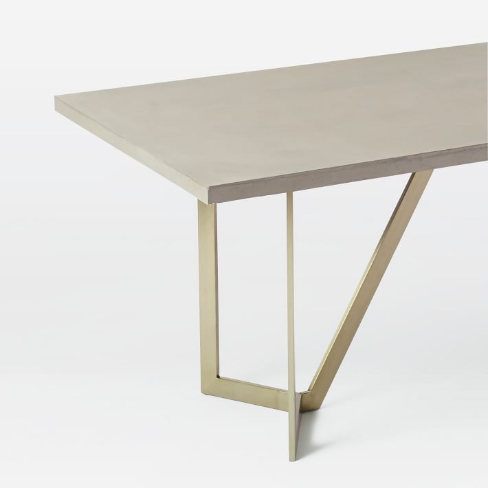 Tower Dining Table - Concrete | West Elm