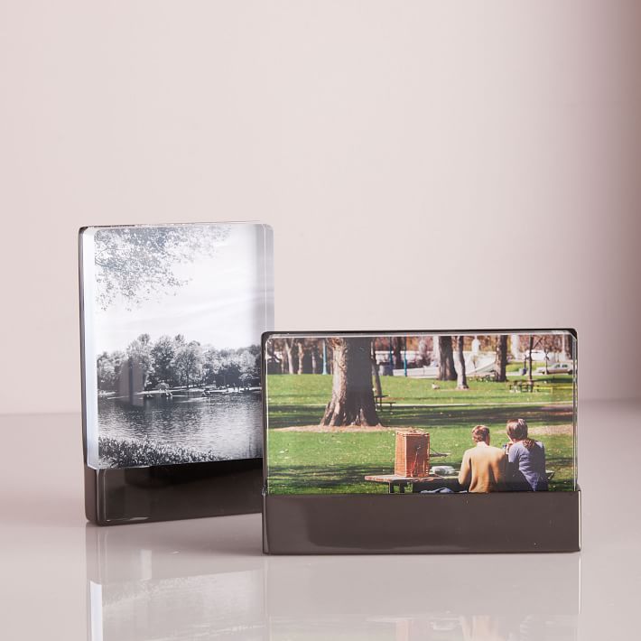 Acrylic + Metal Picture Frames - Black Nickel | West Elm