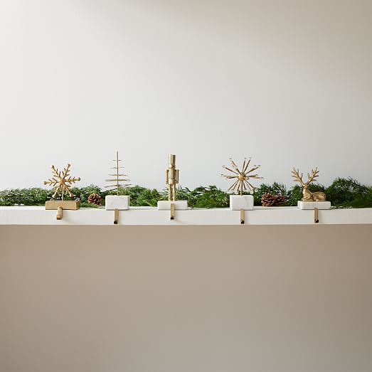 Brass Snowflake Stocking Holder | West Elm