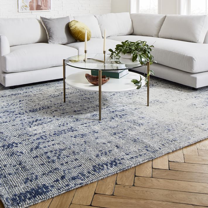 Distressed Foliage Rug | West Elm