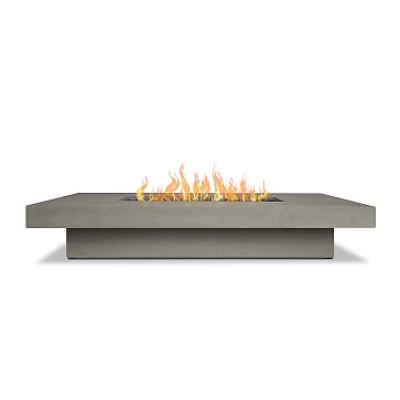 Concrete Lipped Rectangle Fire Pit Table | West Elm