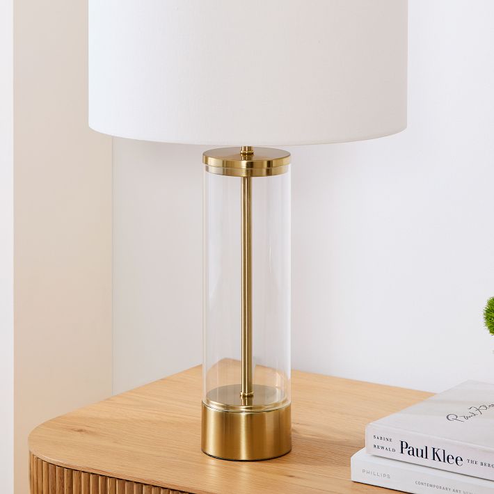 Acrylic Column USB Table Lamp | Modern Lighting | West Elm