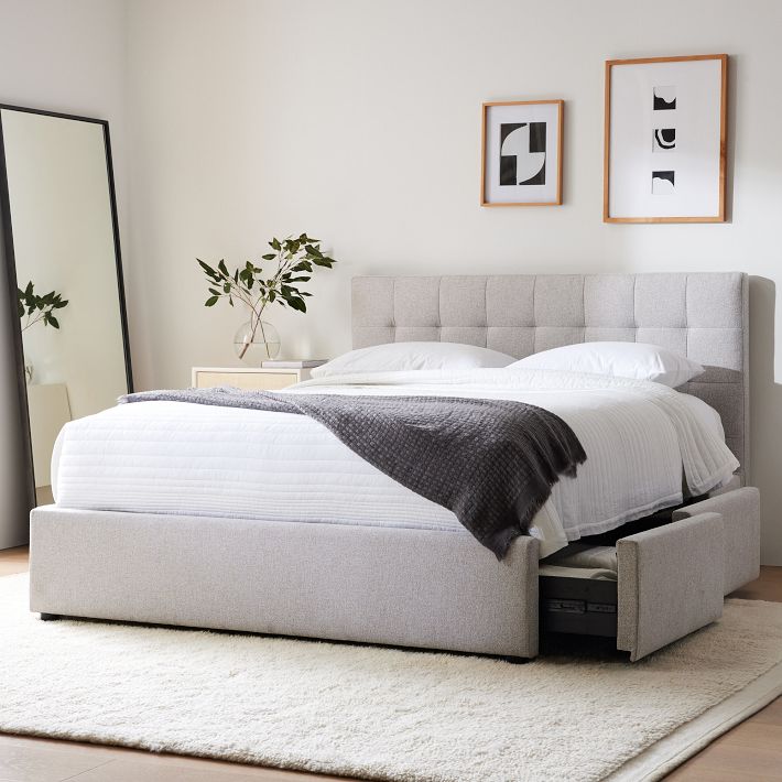 Emmett Tufted Side Storage Bed | West Elm