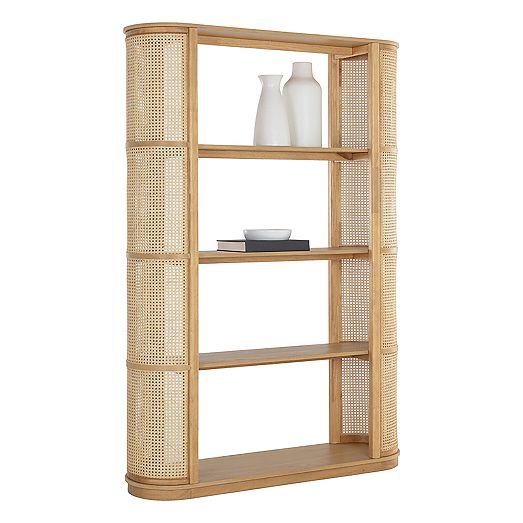 Curved Cane Bookcase (51.5") | West Elm