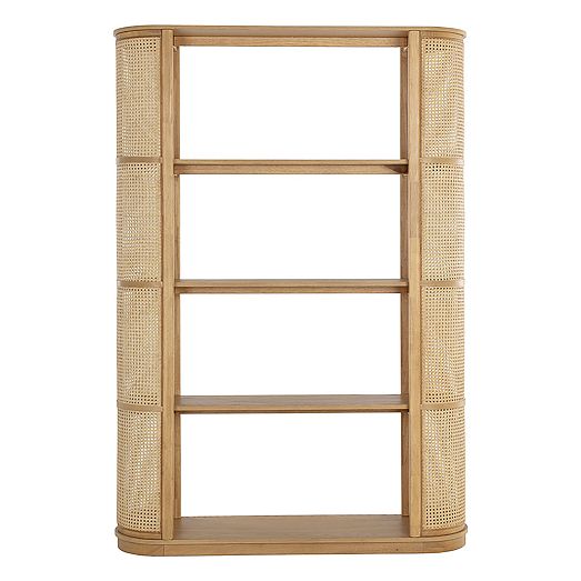 Curved Cane Bookcase (51.5") | West Elm