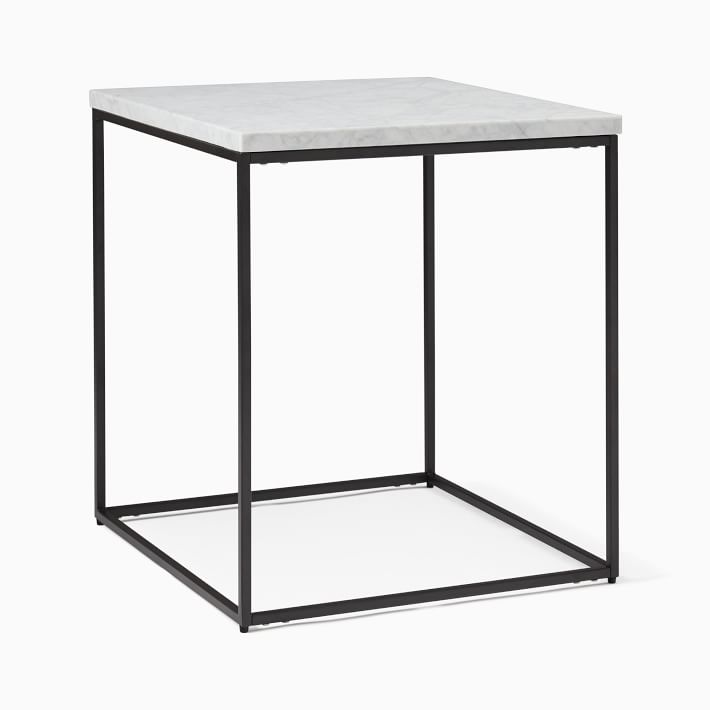 Streamline Square Side Table (20") - Marble | West Elm