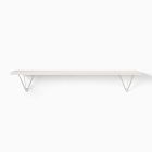 Linear White Lacquer Wall Shelves with Prism Brackets | West Elm